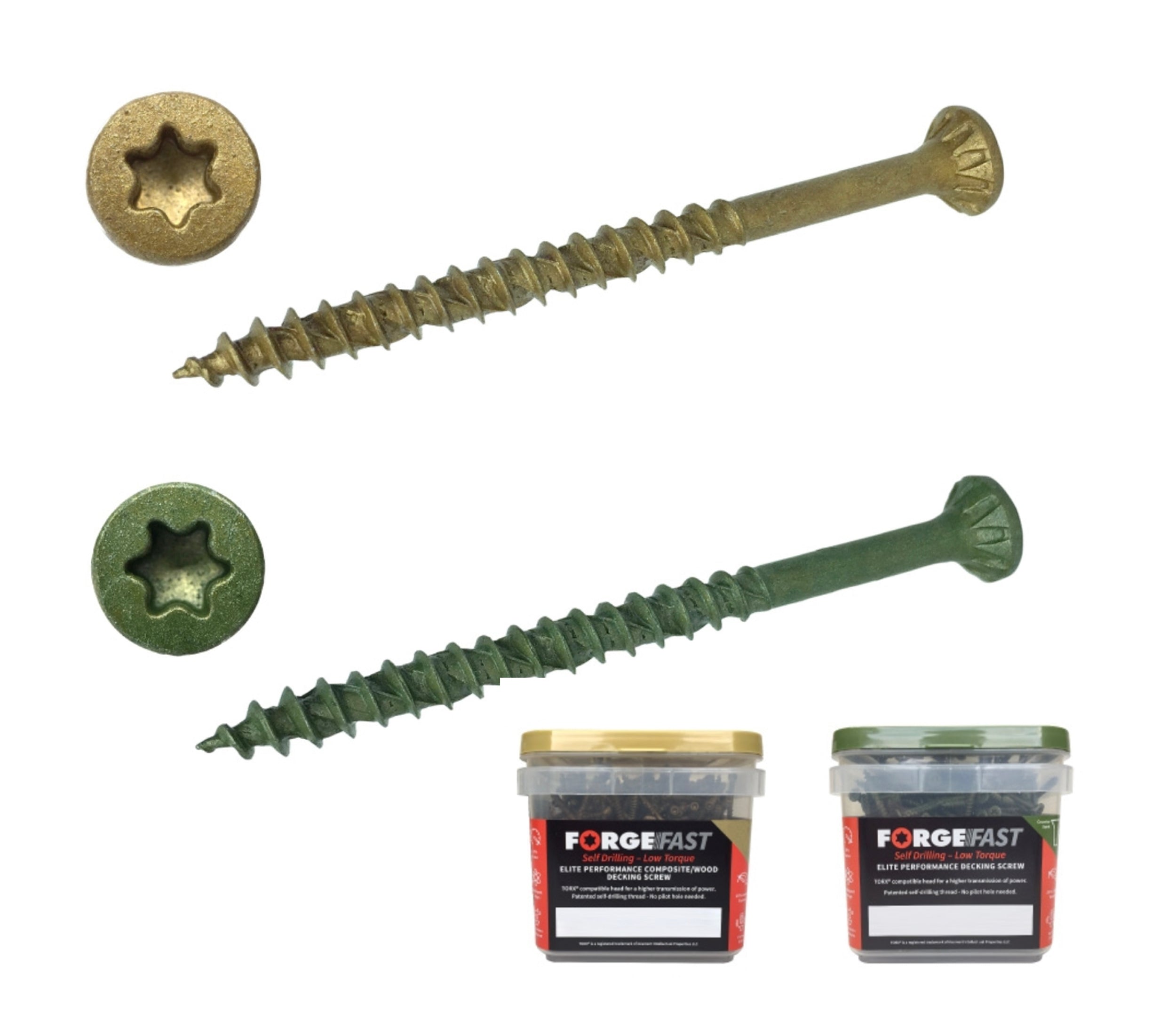 Countersunk Decking Screws - TORX head - TUB - FORGEFAST – Cheapscrews LTD